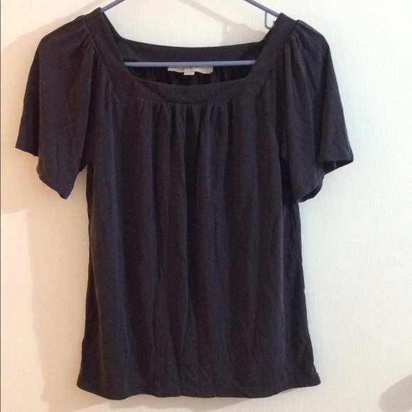 LOFT | Tops | Loft Womens Dark Grey Tee Size Xxs | Poshmark
